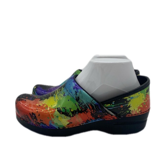 Dansko | Shoes | Dansko Colorful Paint Spatter Classic Clogs | Poshmark